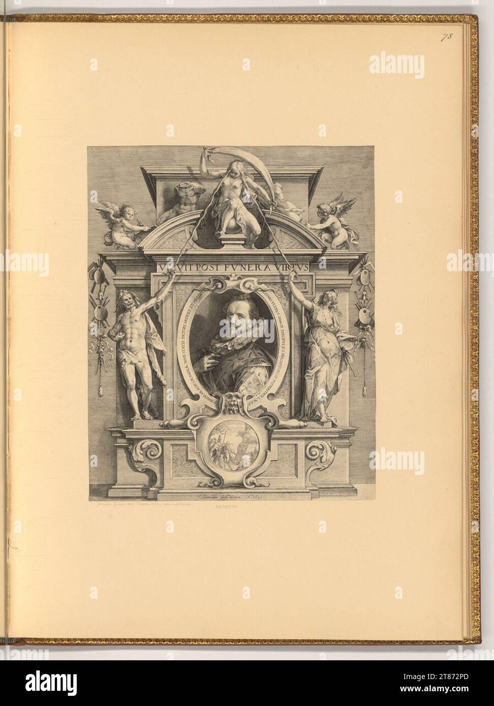 Jan Pietersz. Saenredam (Engraver) Portrait Hans von Aachen. Copper engraving print 1601 , 1601 ...