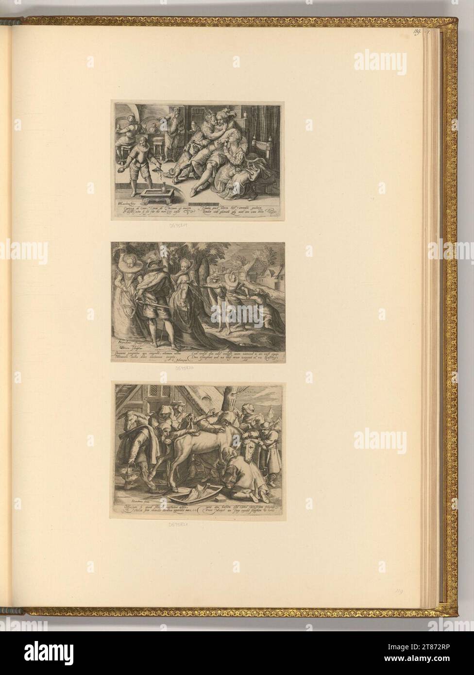 Gilles van Breen Allegorical scenes. Copper engraving print before 1677 ...