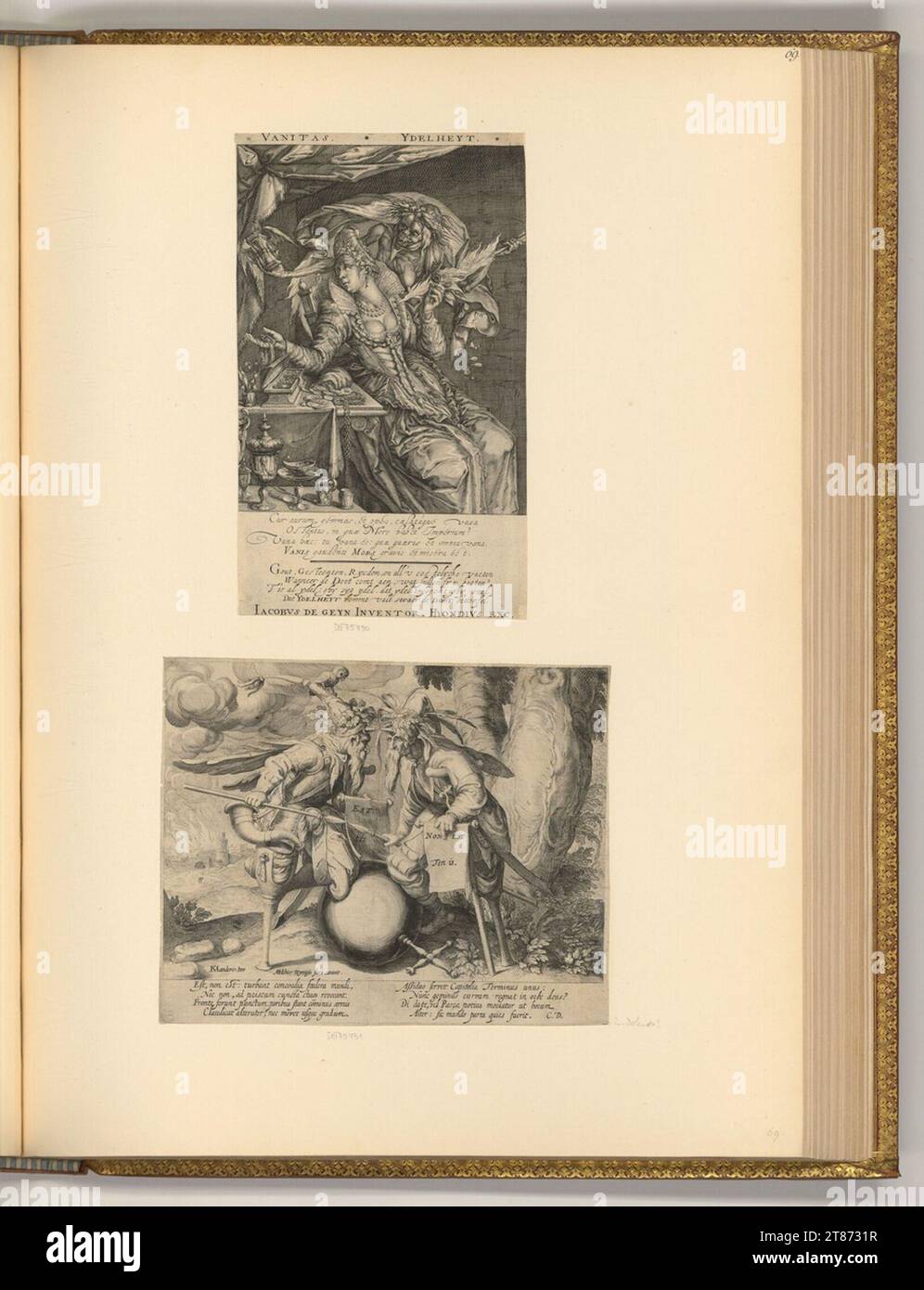 Andries Jacobsz Stock (Engraver) Vanitas with a lady and death; The ...