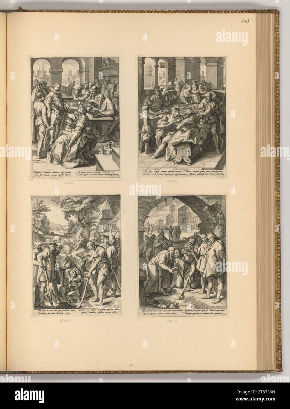 Jacob Matham (Engraver) The parable of the lost son. Copper engraving ...