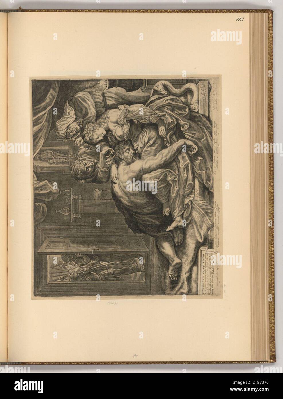 Jacob Matham (Engraver) Samson and Delila. Copper engraving print 1611 ...