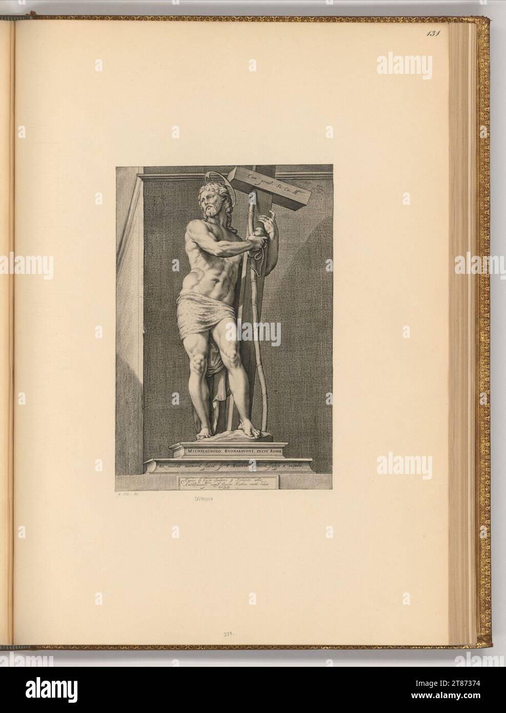 Jacob Matham (Engraver) Christ with the cross, standing. Copper ...