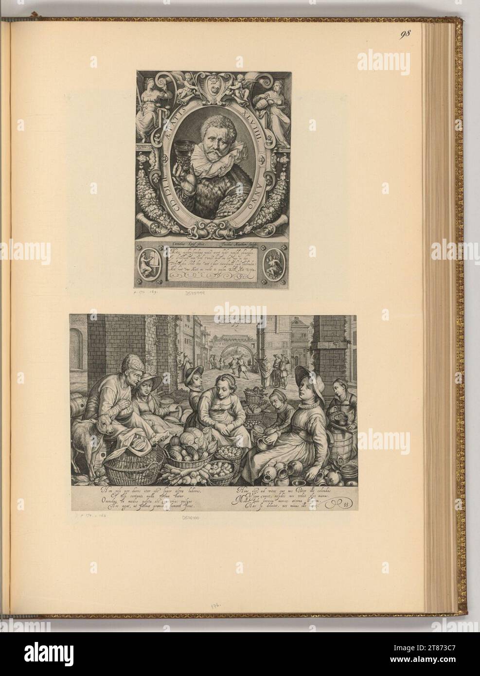 Jacob Matham (Engraver) Portrait Vincent Jacobsz. Coster; Kitchen and ...