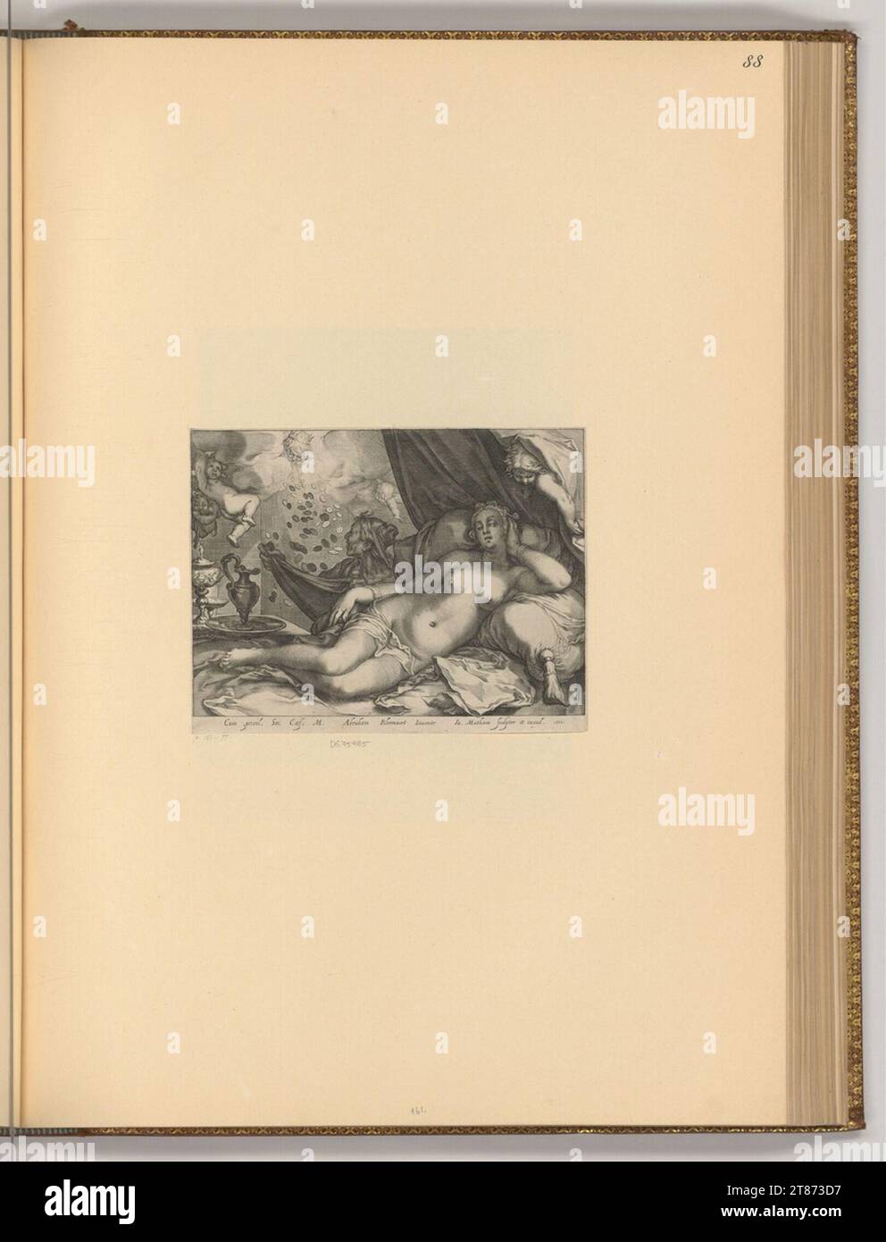 Jacob Matham (Engraver) Danae receives the golden rain. Copper ...