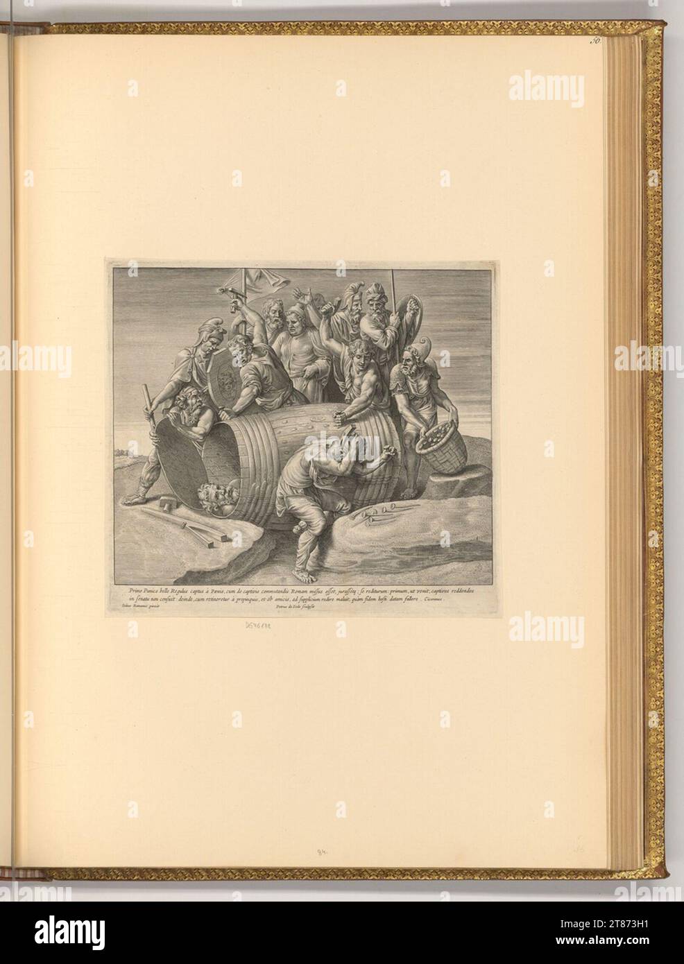 Pieter de Jode (Engraver) Marcus Attilius Regulus in a spiked barrel ...