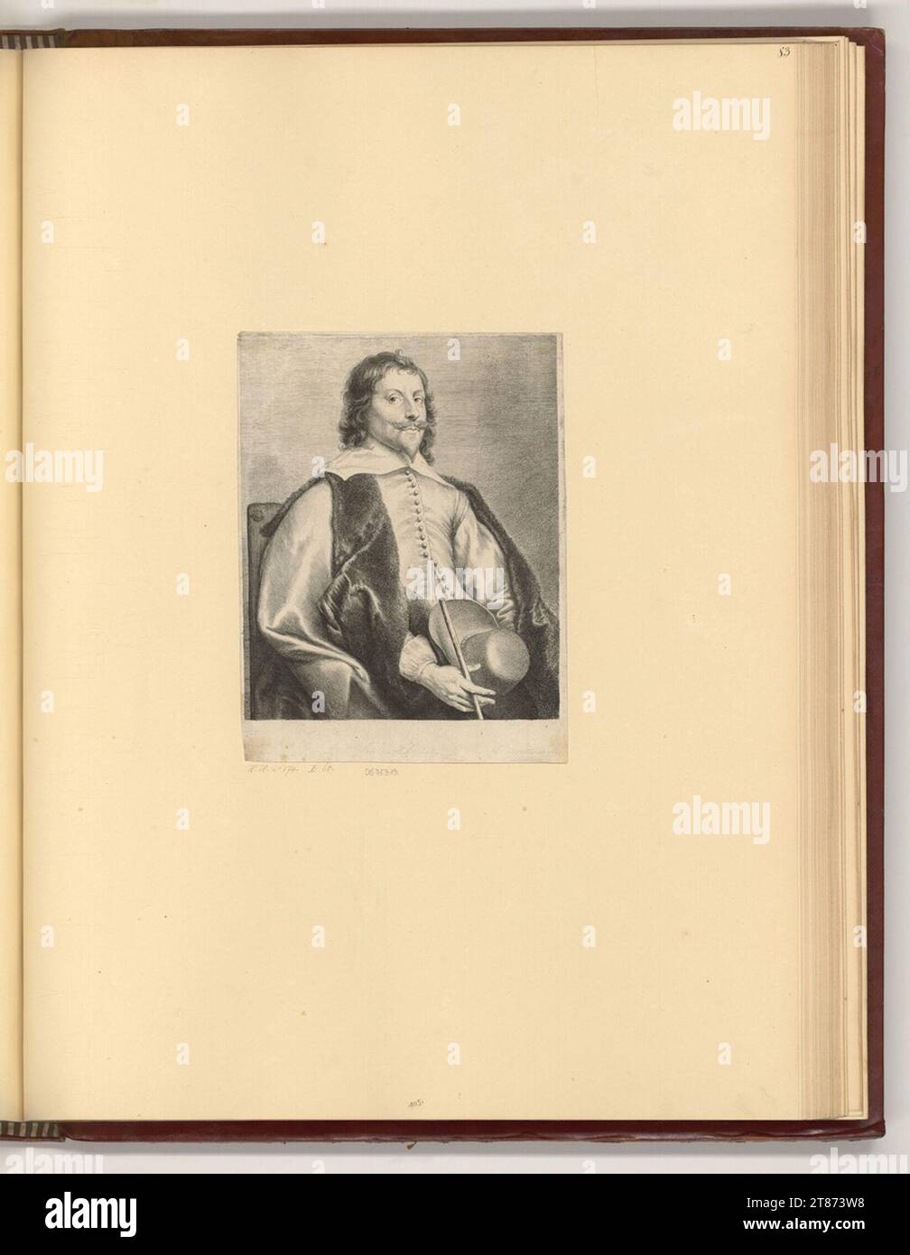 Lucas Vorsterman (Engraver) Portrait Nicolas Lanier. Copper engraving ...