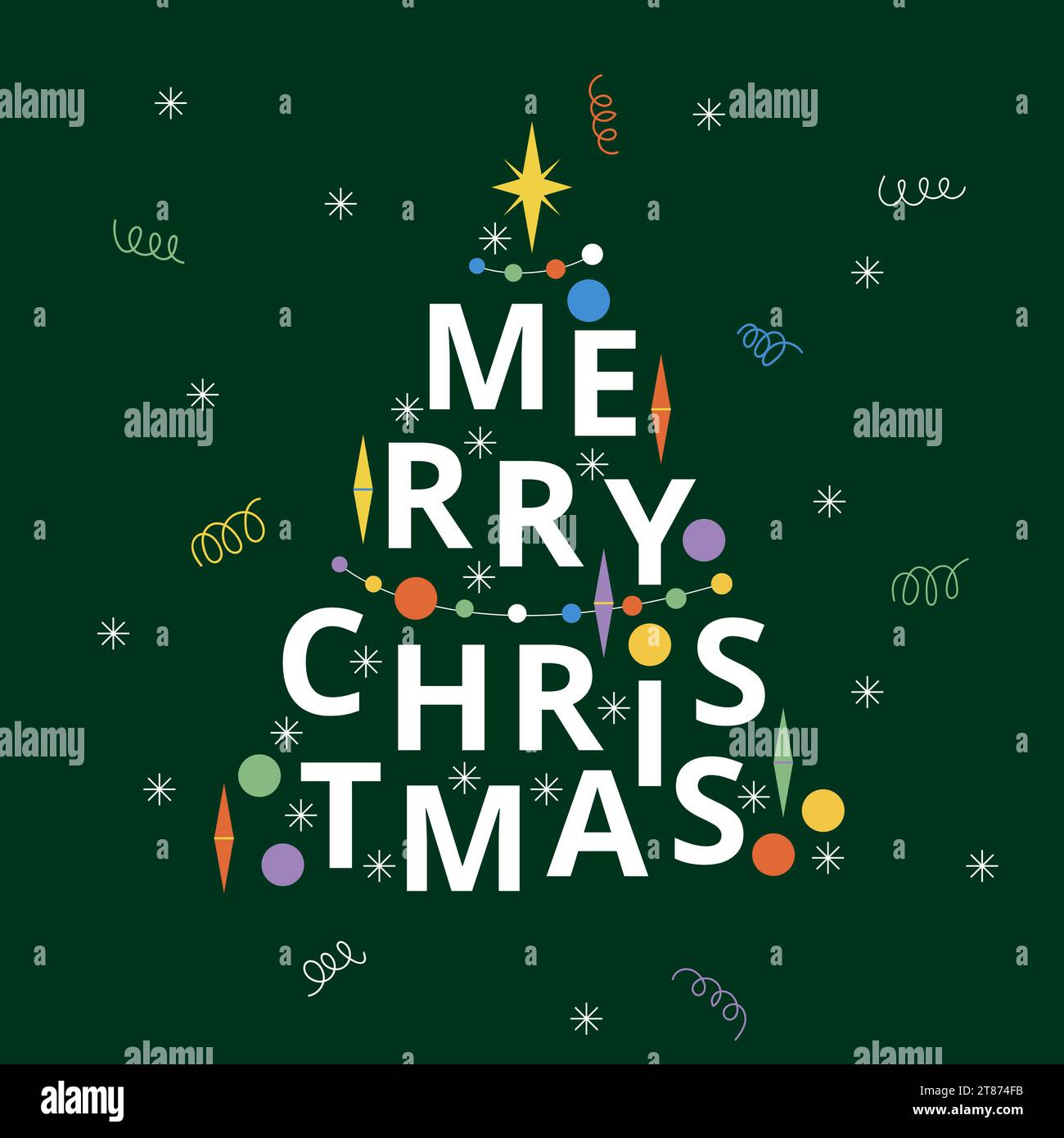 Christmas Tree Typography Stock Vector Image & Art - Alamy