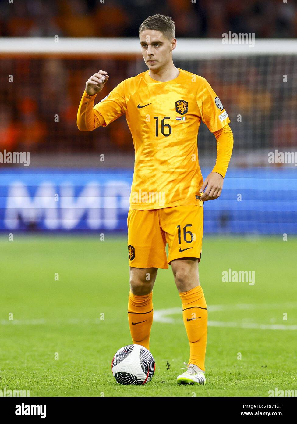 AMSTERDAM - Joey Veerman of Holland during the European Championship ...