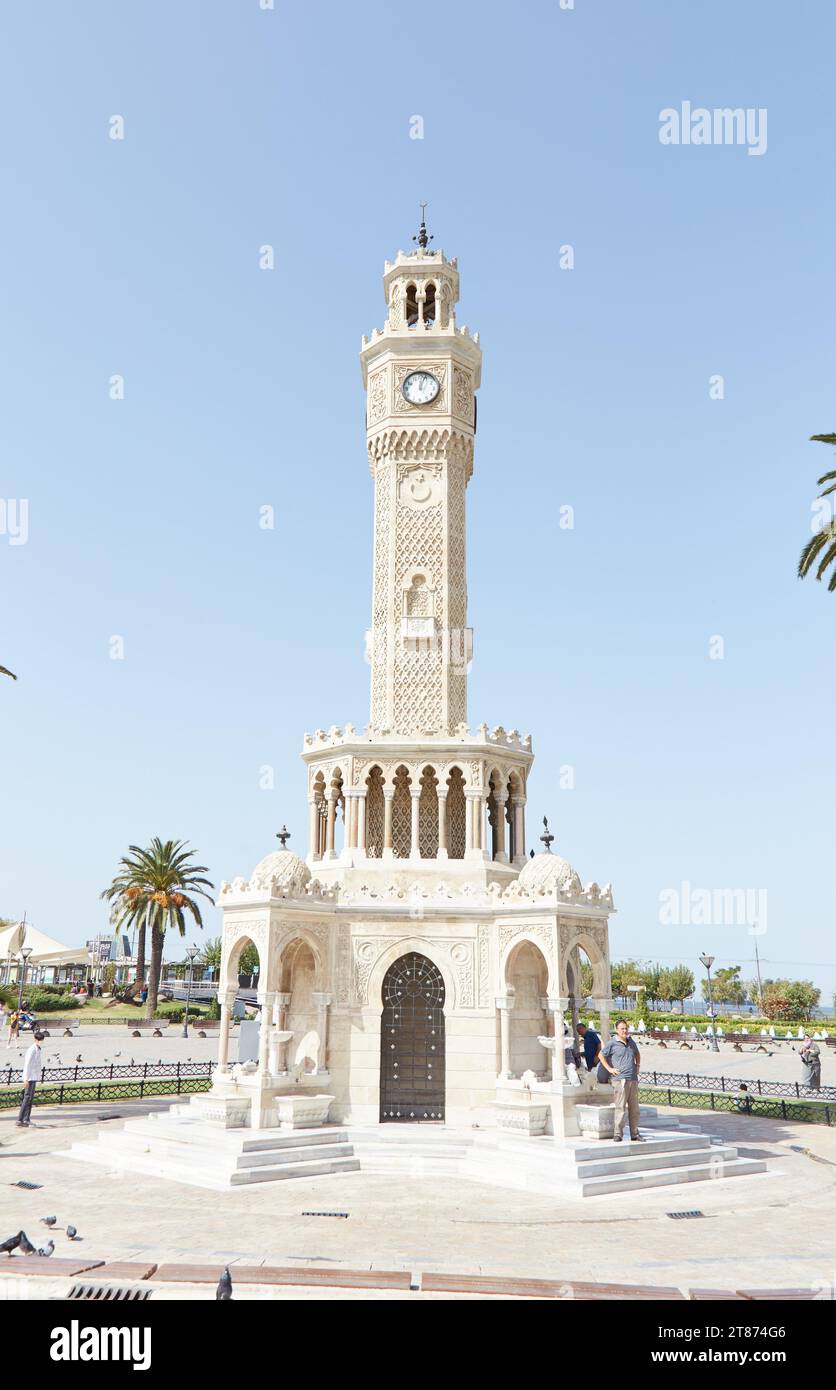 Izmir's Clock Tower, known locally as Saat Kulesi, located in Konak ...