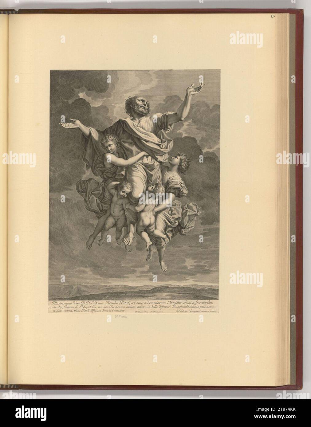 Michel Natalis (Engraver) The Ascension of the Apostle Paul. Copper ...
