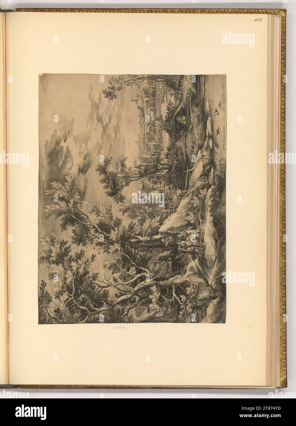 Jan van Londerseel (Engraver) Landscape with Abraham and the three ...