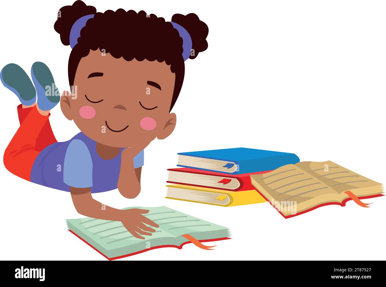 cute happy boy reading a book Stock Vector Image & Art - Alamy