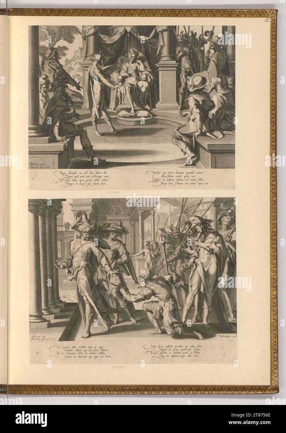 Willem van Swanenburg (Engraver) Alexander the Great as a judge ...