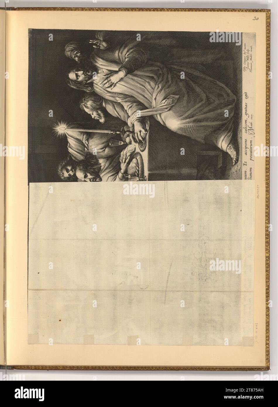 Jan Harmensz. Muller (Engraver) Last Supper. Copper engraving print ...