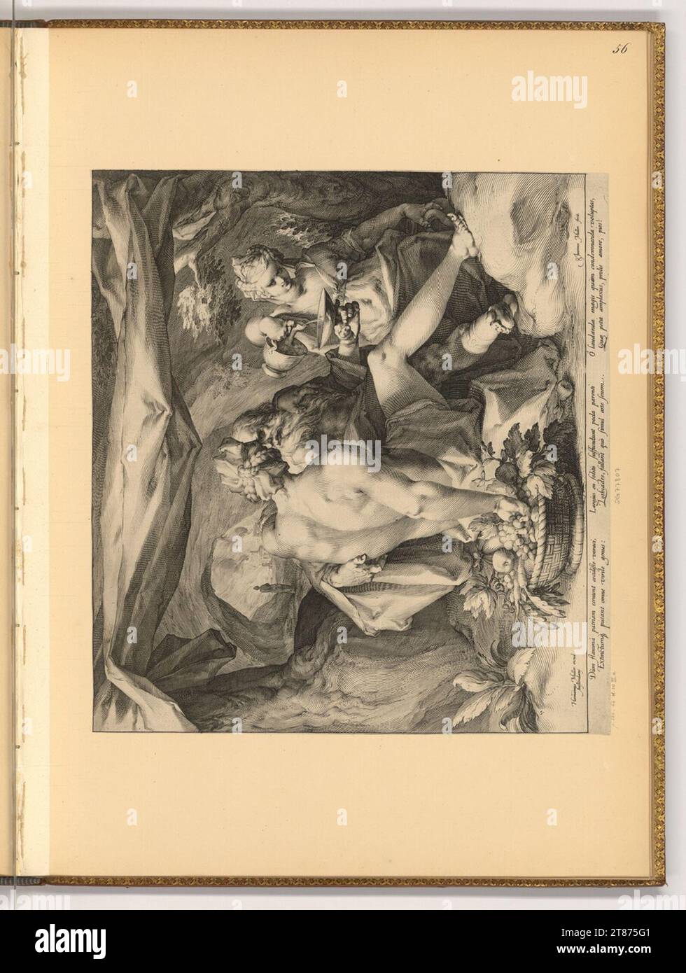 Jan Harmensz. Muller (Engraver) Lot and his daughters. Copper engraving ...