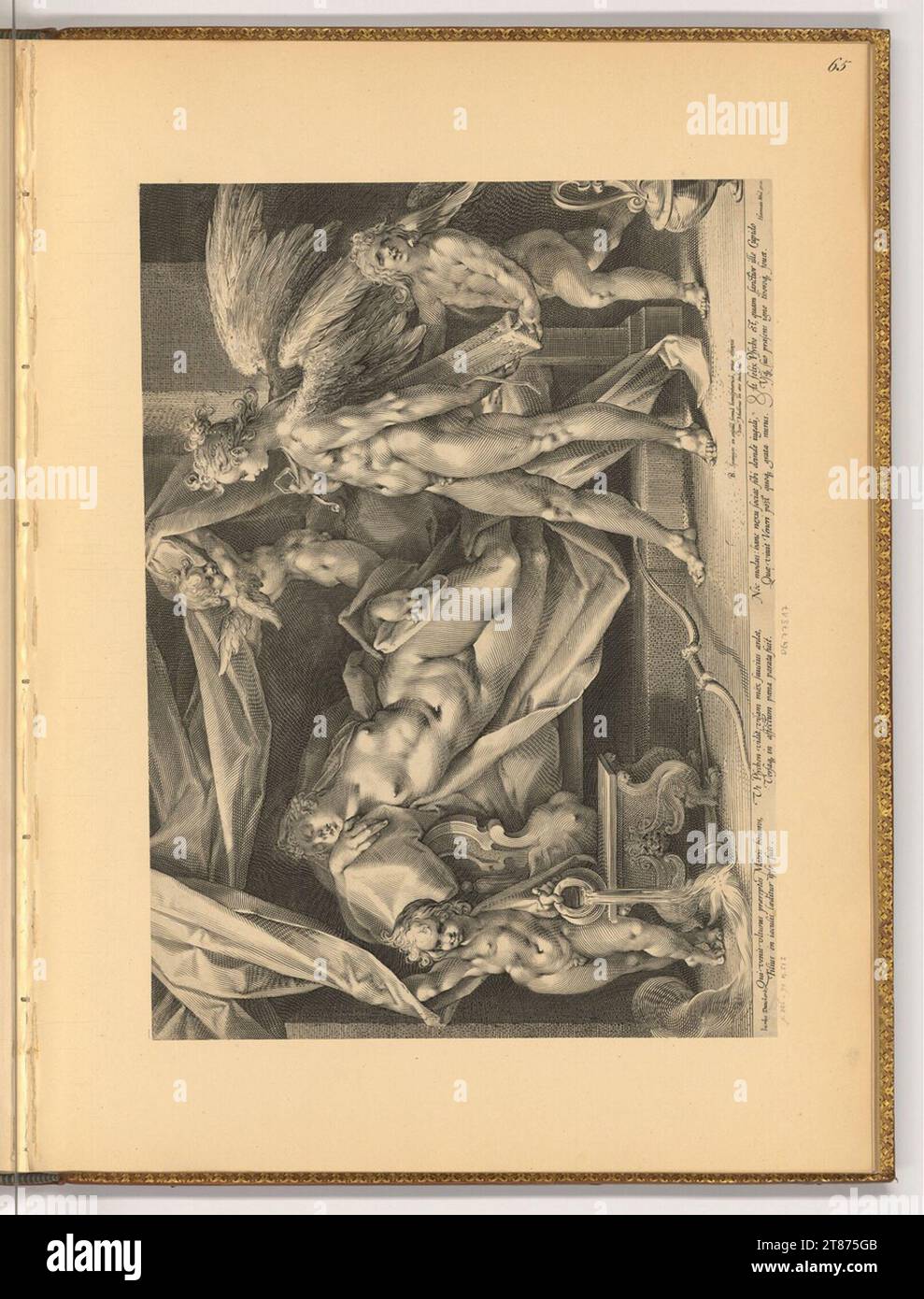 Jan Harmensz. Muller (Engraver) Amor and psyche. Copper engraving print ...