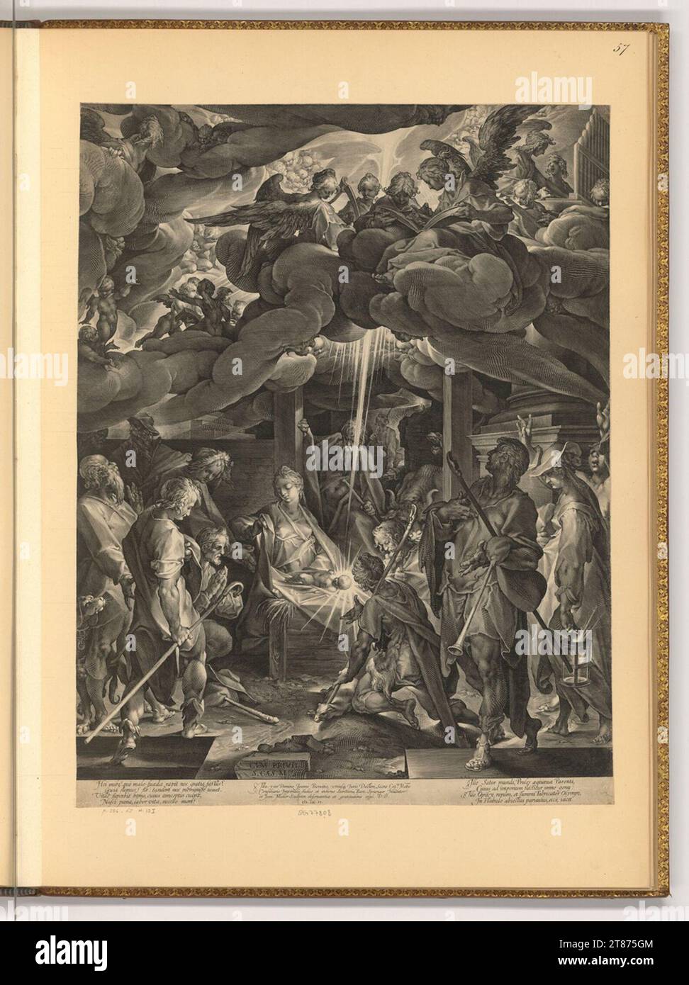 Jan Harmensz. Muller (Engraver) Adoration of the shepherds. Copper ...