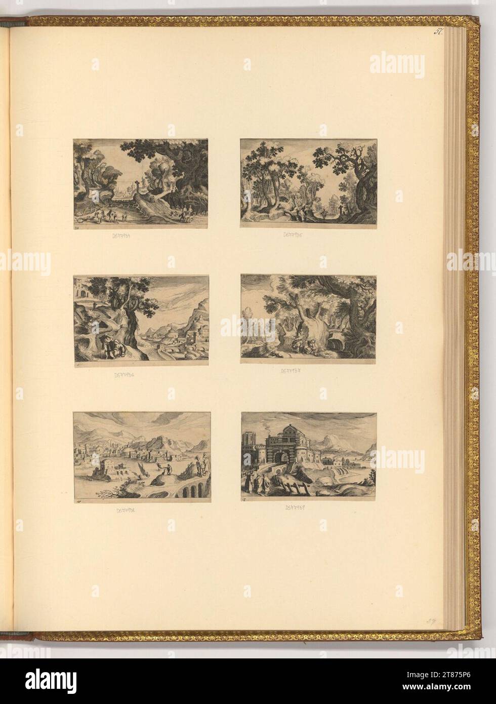 Simon Frisius (Engraver) Landscapes. etching 1611 , 1611 Stock Photo ...