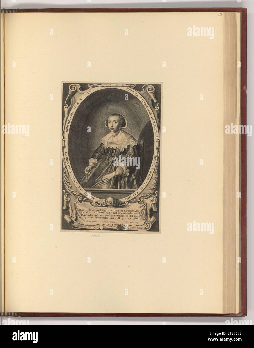 Paulus Pontius (Engraver) Portrait Judith Cotermans. Copper engraving ...