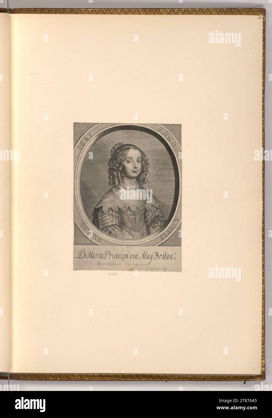 Crispijn van den Queborn (Engraver) Porträt Maria Henrietta Stuart ...