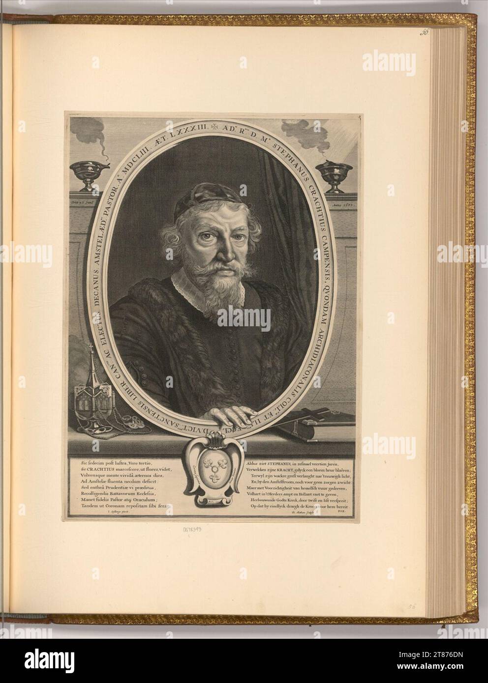 Theodor Matham (Engraver) Portrait Stephan Cracht. Copper engraving ...