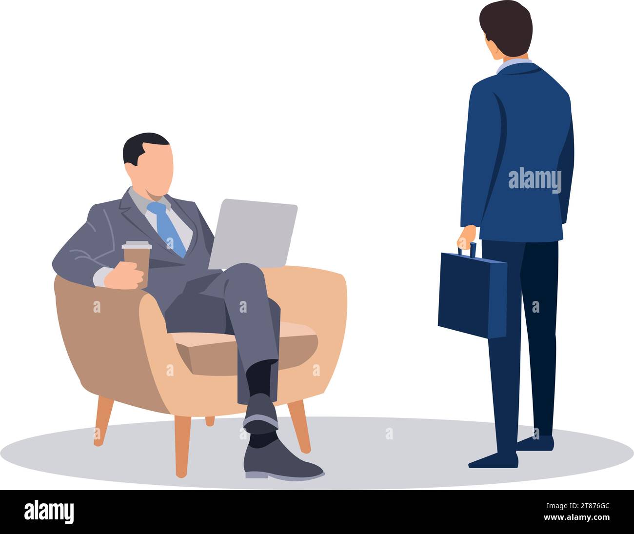 Person sitting desk using Stock Vector Images - Alamy