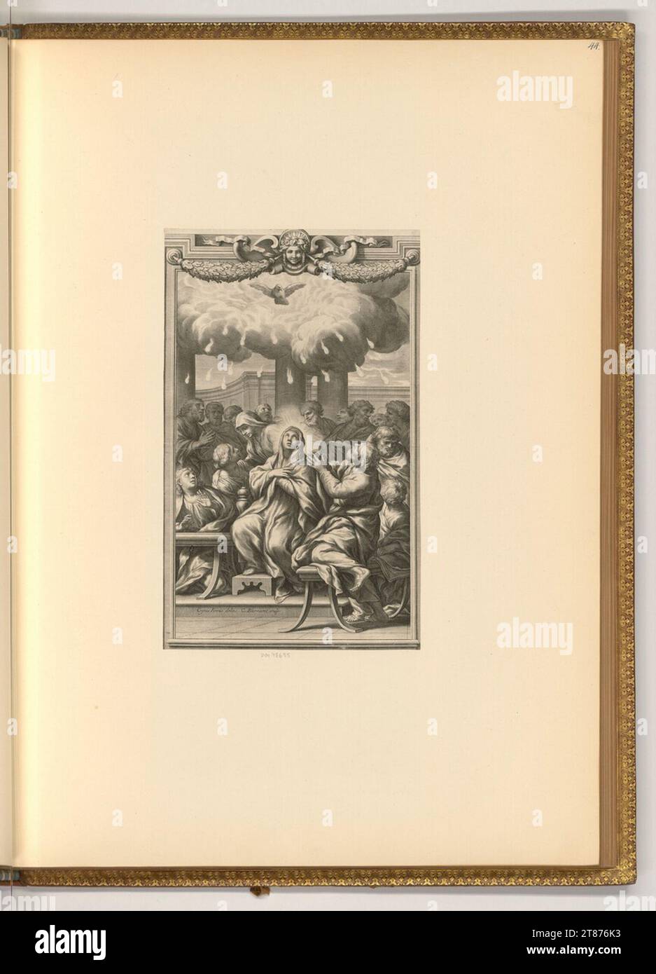 Cornelis Bloemaert (Engraver) Pentecost miracle. Copper engraving print ...