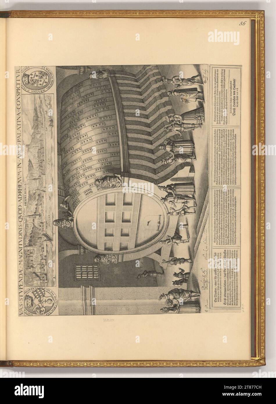 Willem Jacobsz. Delff (Engraver) The large barrel of the Heidelberg ...