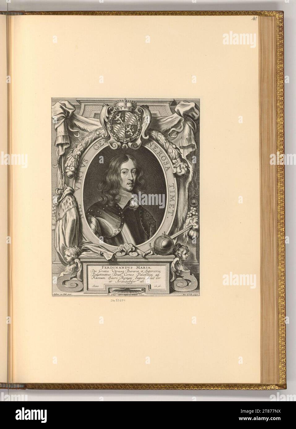 Pieter de Jode II (Engraver) Portrait Ferdinand Maria of Bavaria ...