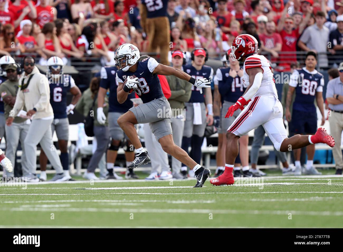 TUCSON, AZ - NOVEMBER 18: Arizona Wildcats tight end Keyan Burnett #88 ...