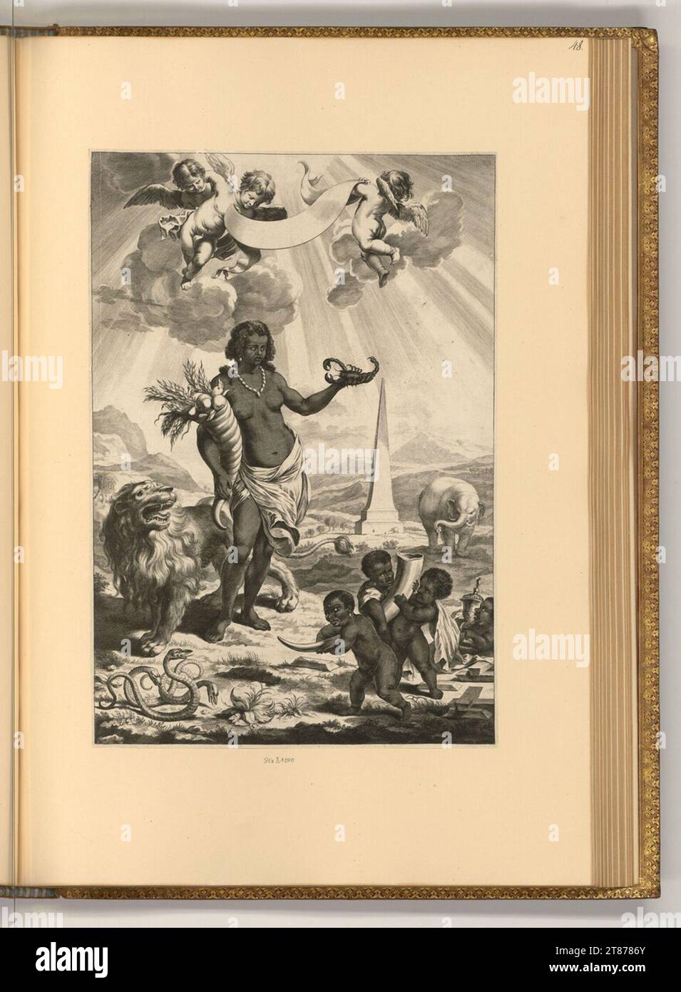Cornelis van Dalen Personification of the Africa. Copper engraving ...