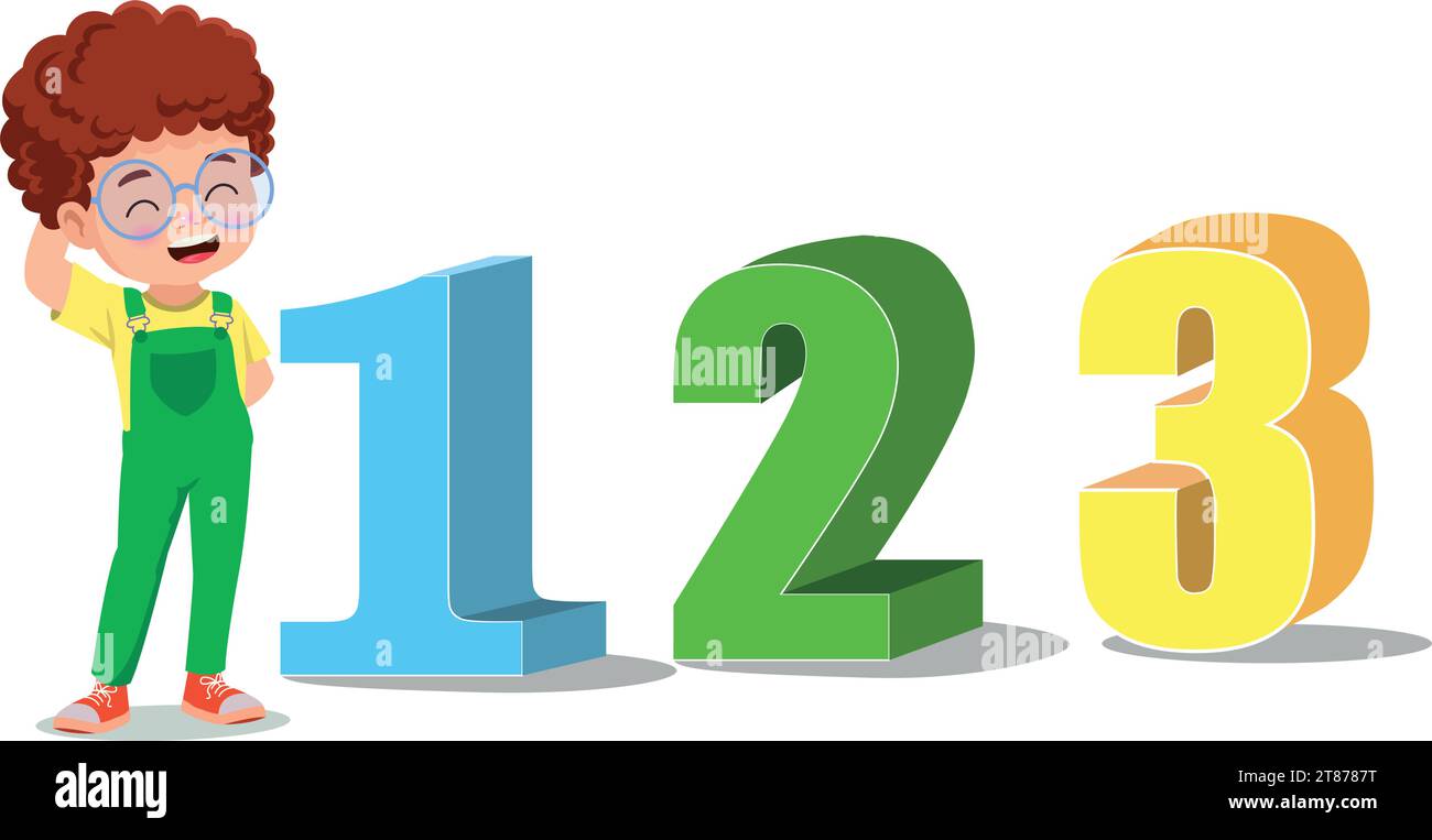 school kids with 123 numbers Stock Vector Image & Art - Alamy