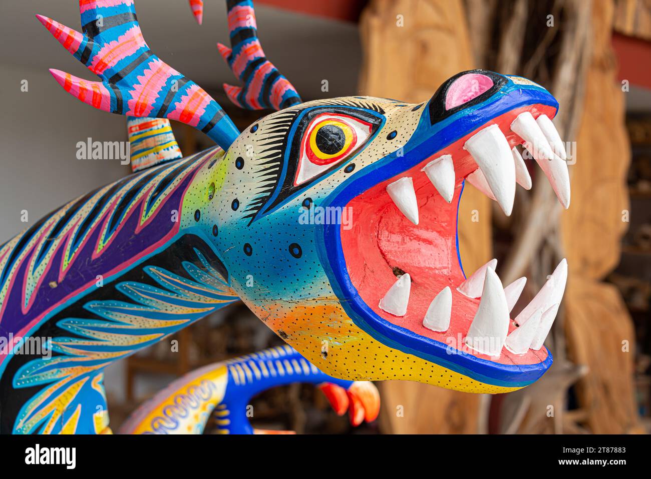 Detail of Dragon Alebrije in Oaxaca, Mexico Stock Photo - Alamy