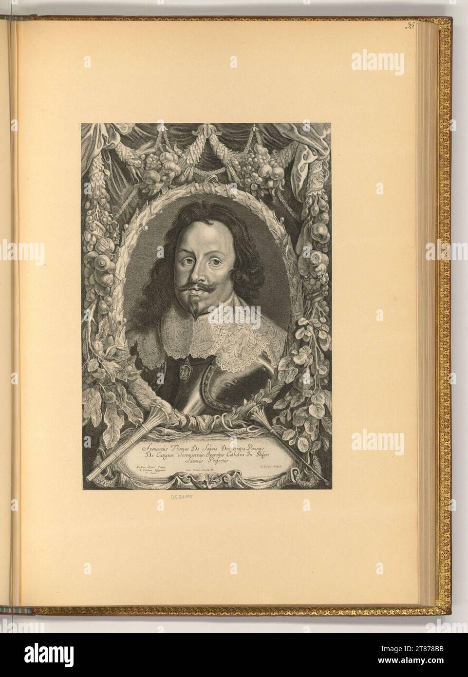 Jacob Louys (Engraver) Portrait Thomas Franz von Savoyen. etching 1644 ...