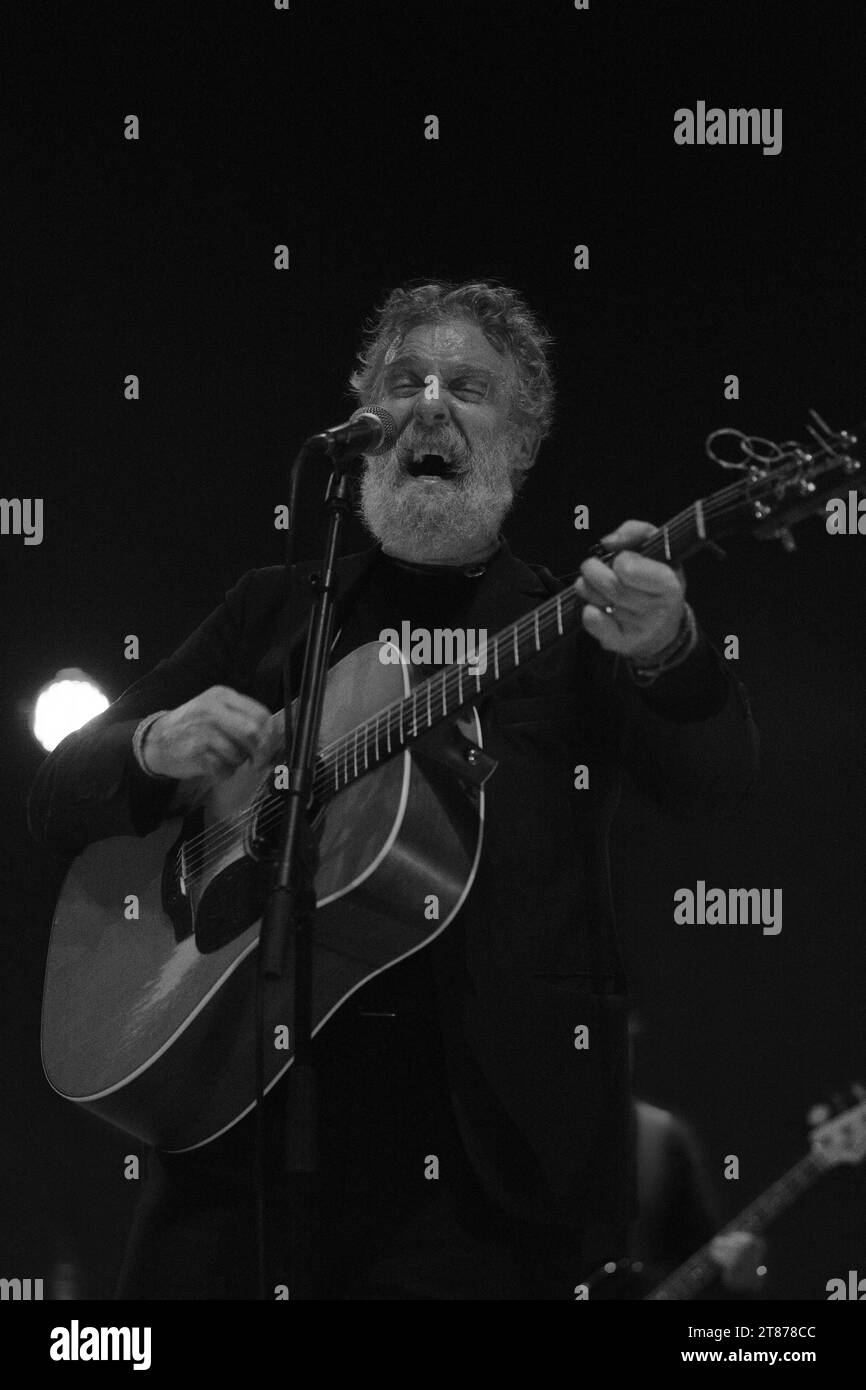 Irish singer and song-writer, Glen Hansard, performing with his band at ...