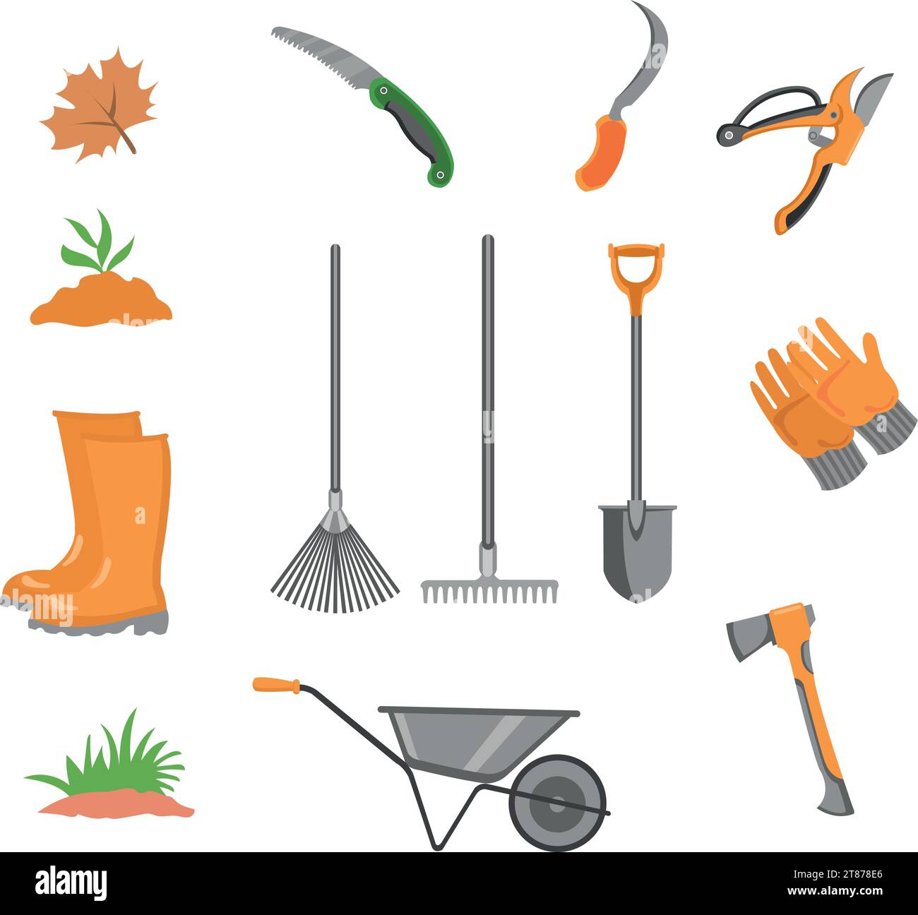 Gloves flower pot soil Stock Vector Images - Alamy
