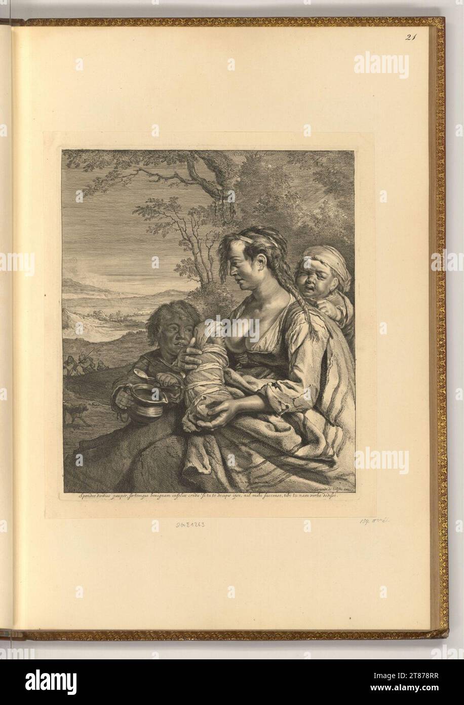 Cornelis Visscher (Engraver) The Gipsy. Copper engraving, etching ...