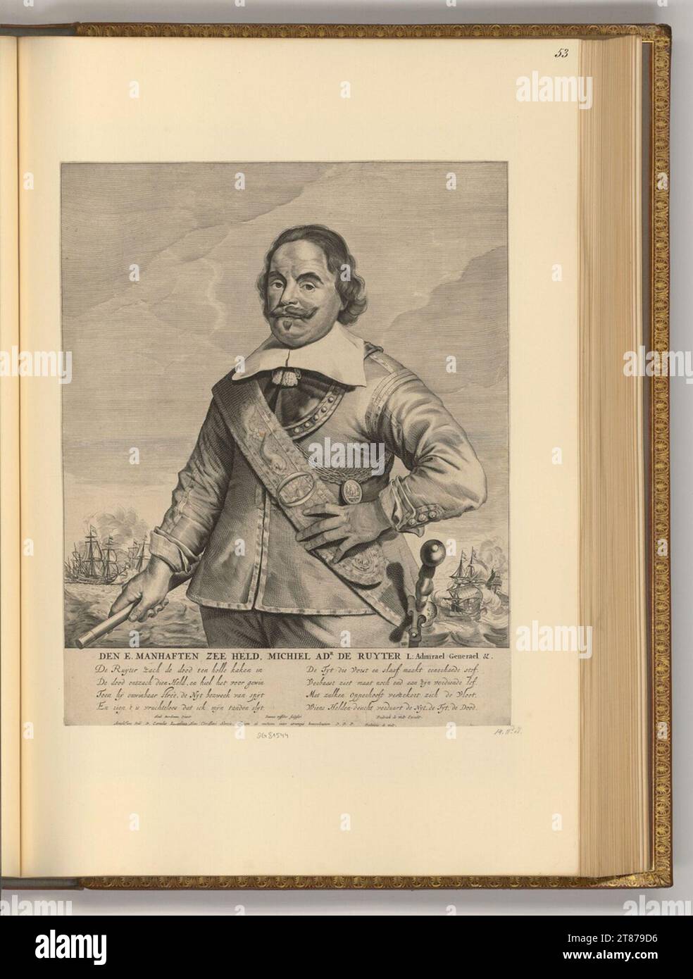 Jan de Visscher (Engraver) Porträt Michiel Adriaansz de Ruyter. Copper ...