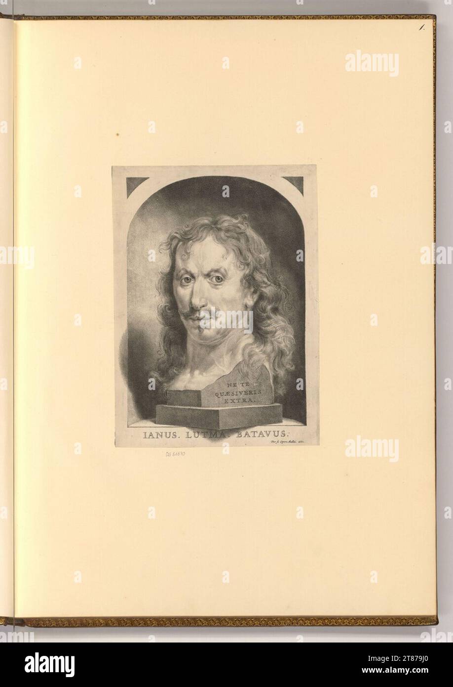 Jan Lutma II (Engraver) Bust, self -portrait Janus Lutma the younger ...