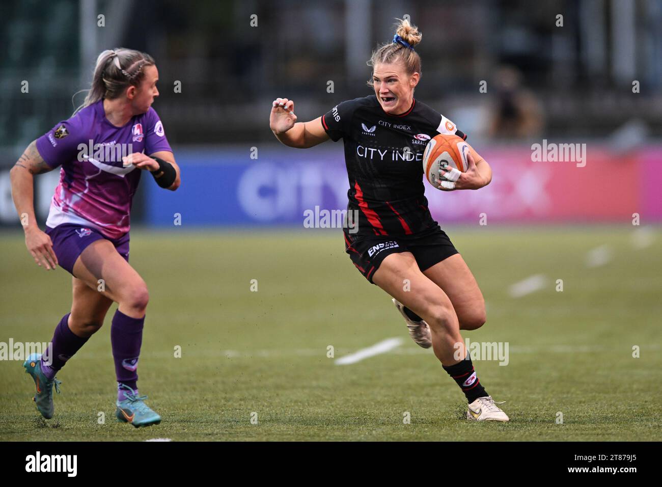 Lotte Clapp (Co-captain) of Saracens Women during the Womens Allianz ...