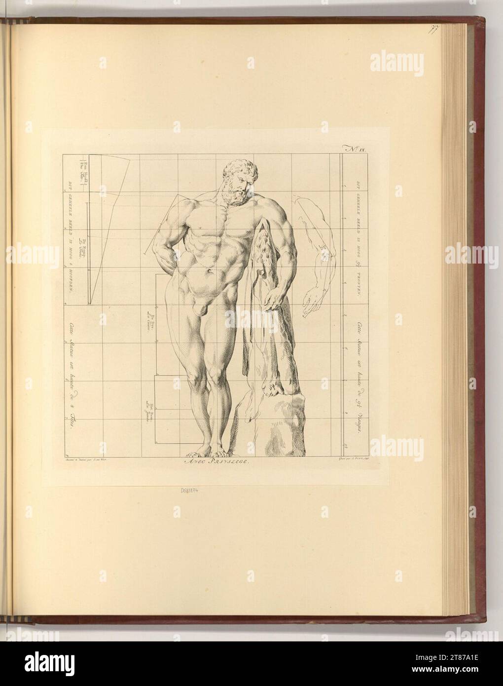 Jan Punt (Engraver) Proportion study IX, Hercules. etching 1747 , 1747 ...