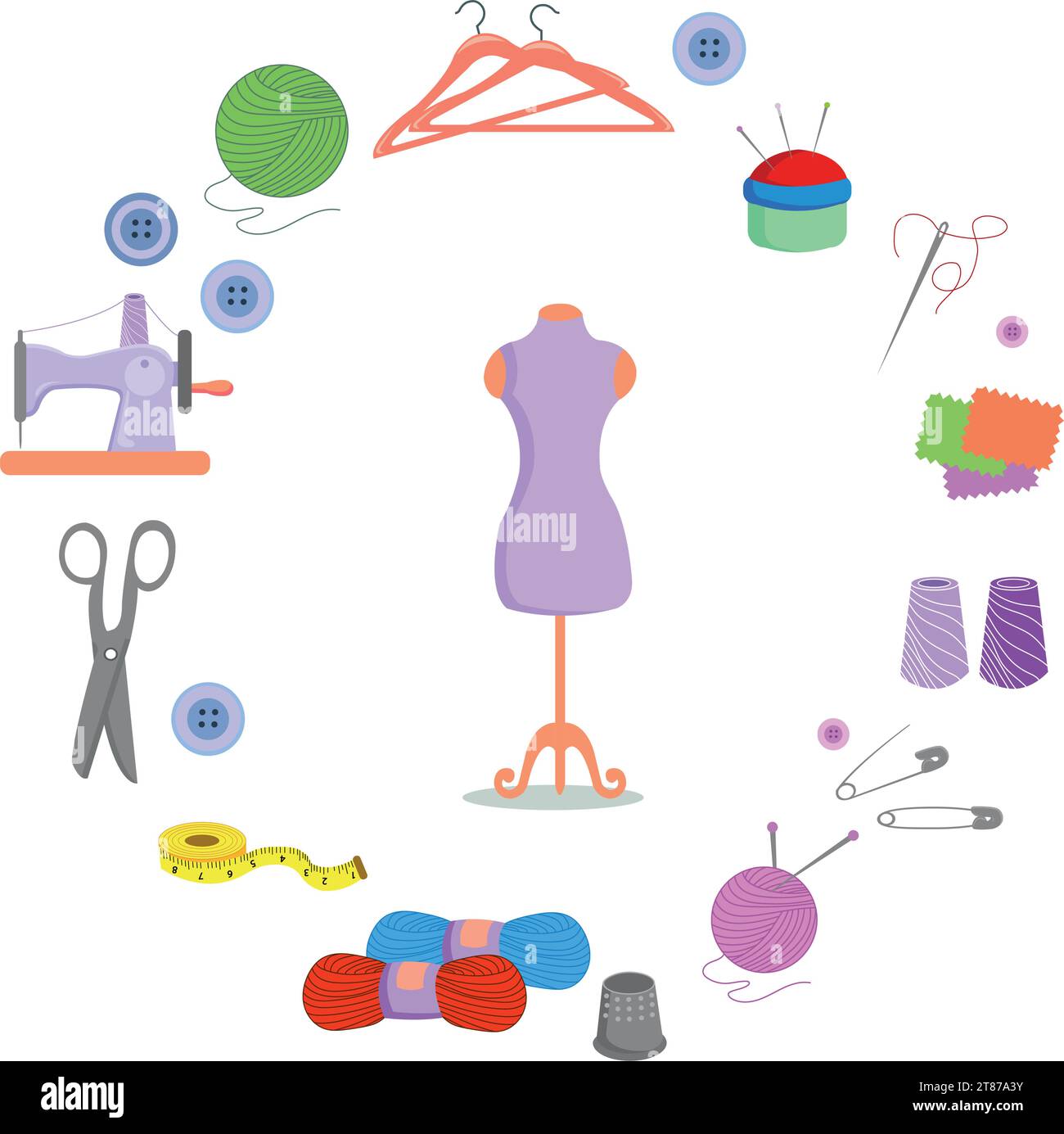 Cute cartoon vector illustration of a tailor Stock Vector Image & Art ...