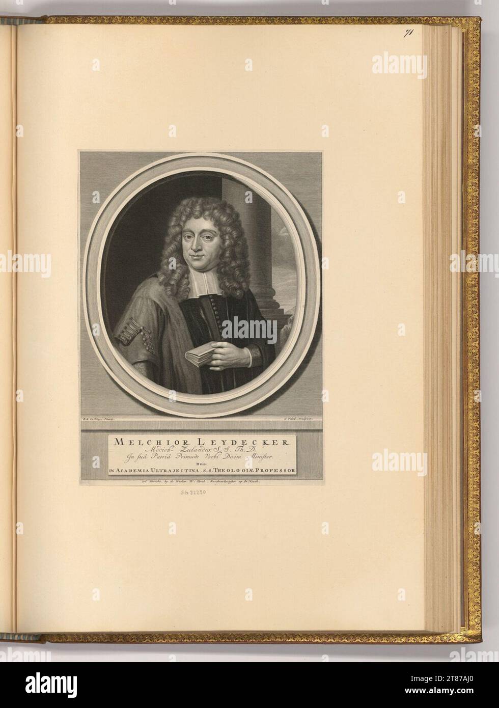 Gerard Valck (Engraver) Portrait Melchior Leydecker. Copper engraving ...