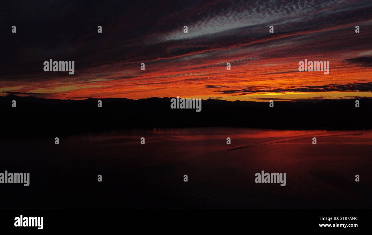 Coastal sunset drone pictures hi-res stock photography and images - Alamy