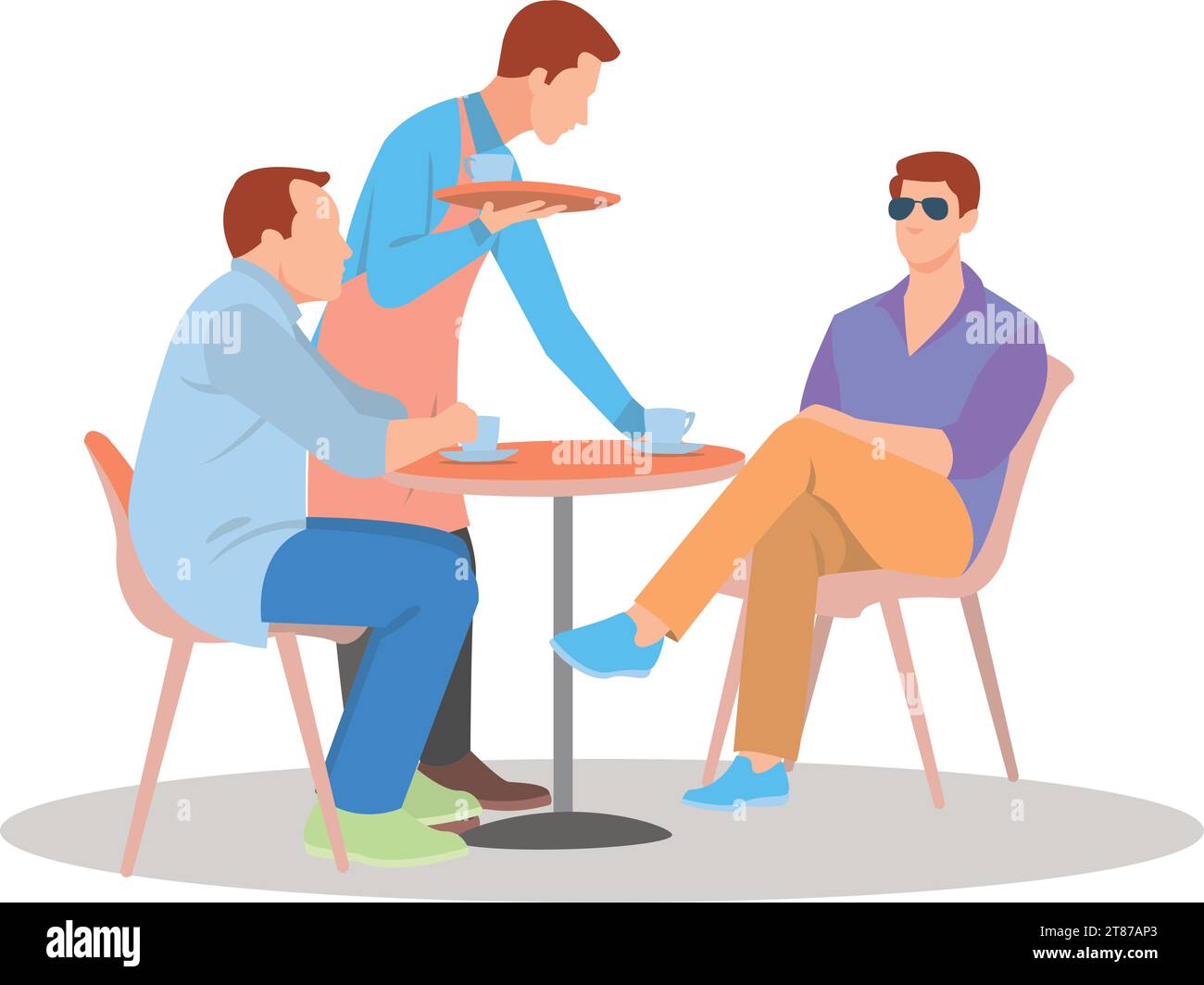 Outdoors cafe in city Stock Vector Images - Alamy