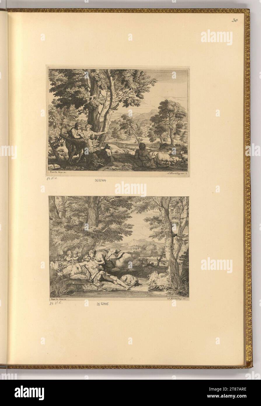 Abraham Blooteling (Verleger in) Shepherd couple; Diana and endymion ...