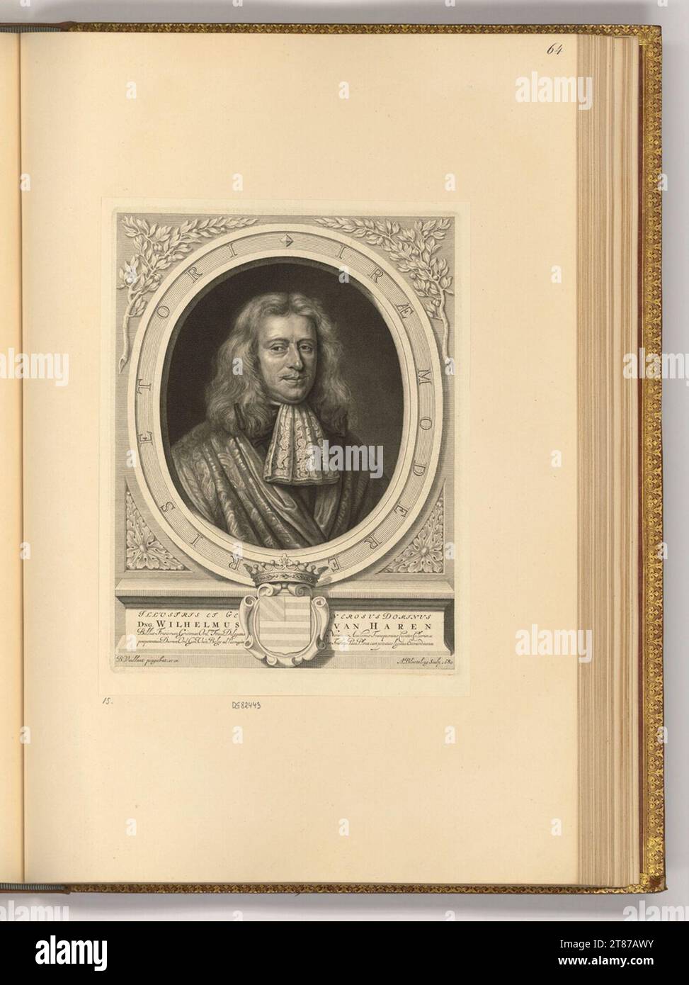 Abraham Blooteling (Engraver) Portrait Willem van Haren. Copper engraving, etching 1680 , 1680 ...