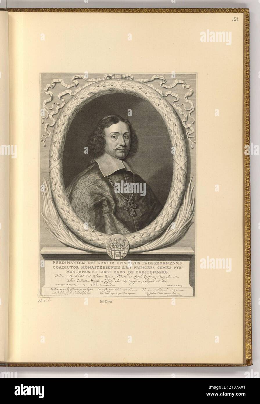 Abraham Blooteling (Engraver) Portrait Ferdinand von Fürstenberg ...