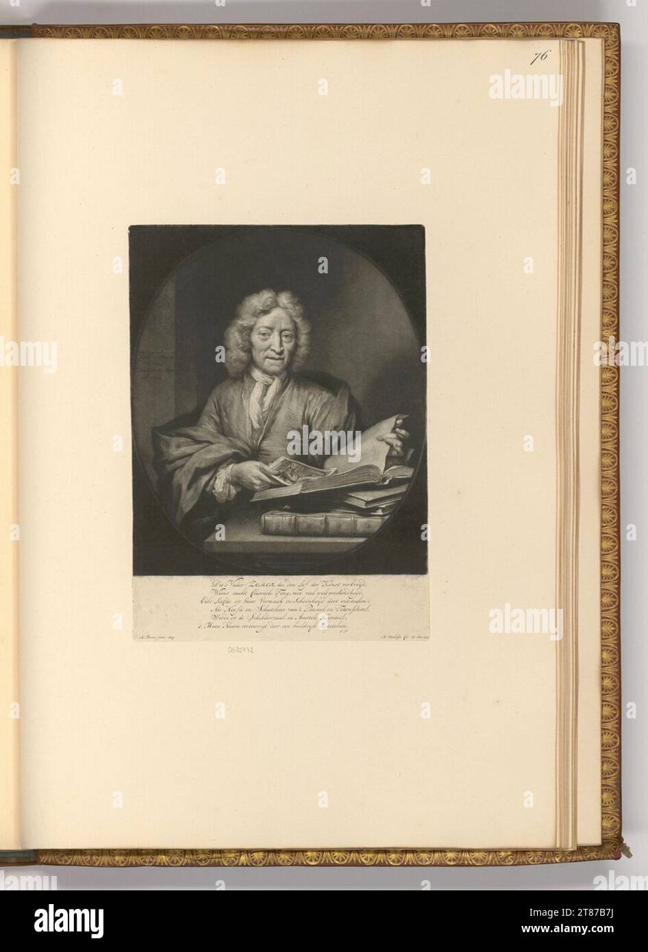 Nicolaas Verkolje (Engraver) Portrait Jan Pietersz. Zomer. Skiing 1717 ...