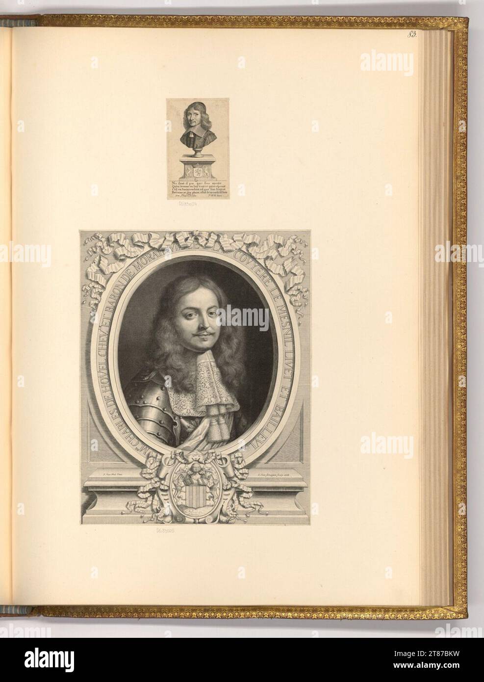 Pieter van Schuppen (Engraver) Portrait Nicolas Foucquet; Charles the ...
